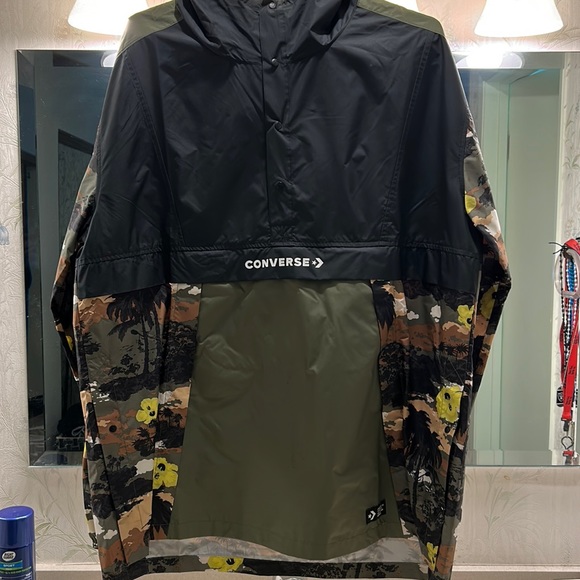 Converse | Jackets & Coats | Converse Windbreaker Jacket W Floralpalm ...